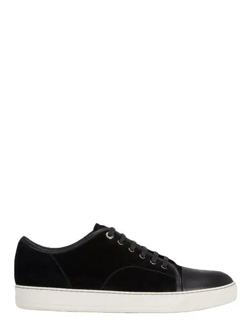 LANVIN Dbb1 Leather And Suede Sneakers - Black