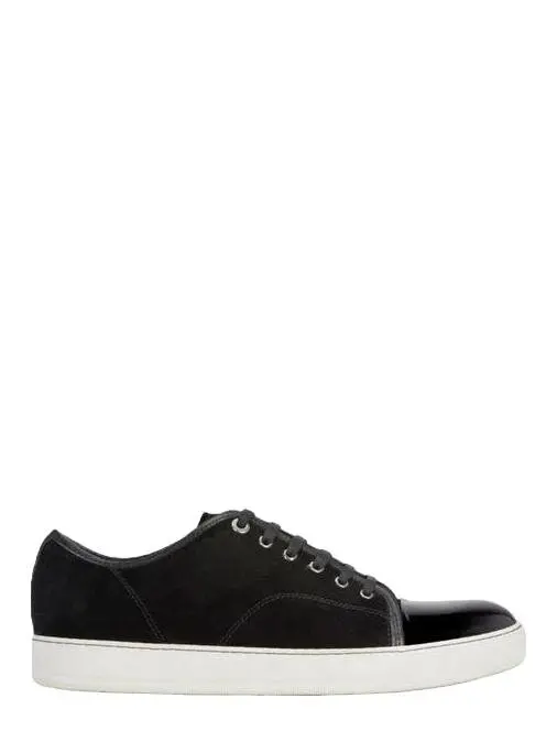 LANVIN Dbb1 Suede And Patent Leather Sneakers - Black