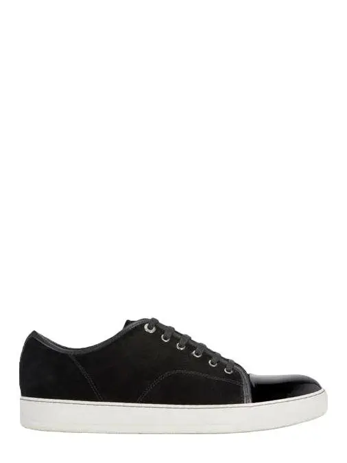 LANVIN Dbb1 Suede And Patent Leather Sneakers - Black