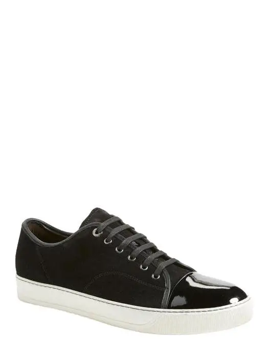 LANVIN Dbb1 Suede And Patent Leather Sneakers - Black