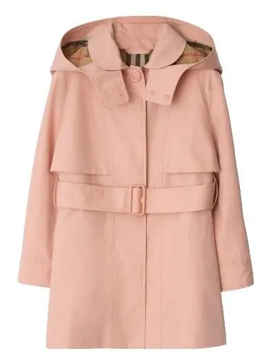 Burberry Cotton Hooded Trench Coat - Slipper
