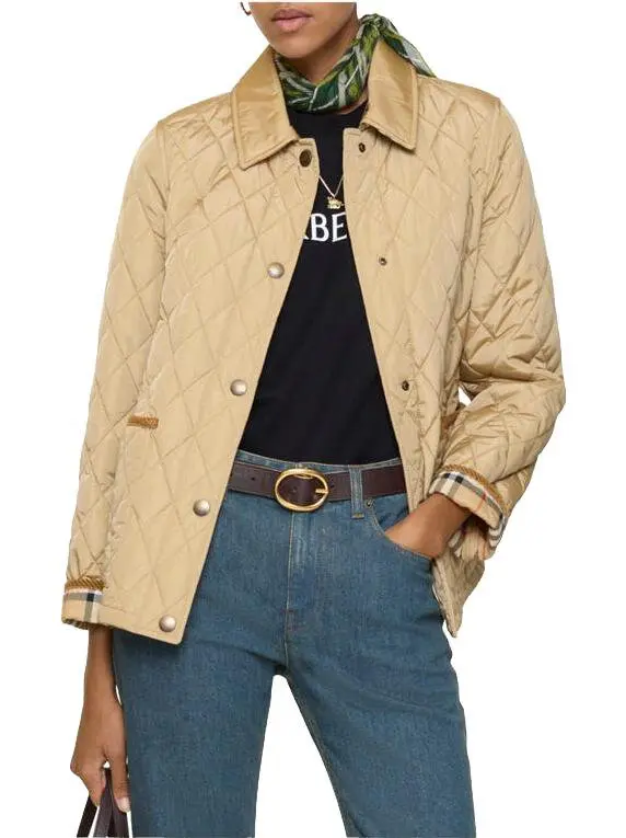 Burberry Quilted Nylon Jacket - Flax/sand