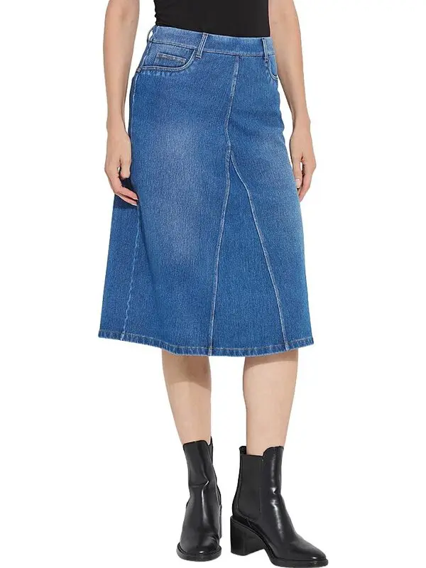 Lyssé Bella Denim Skirt - Mid Wash