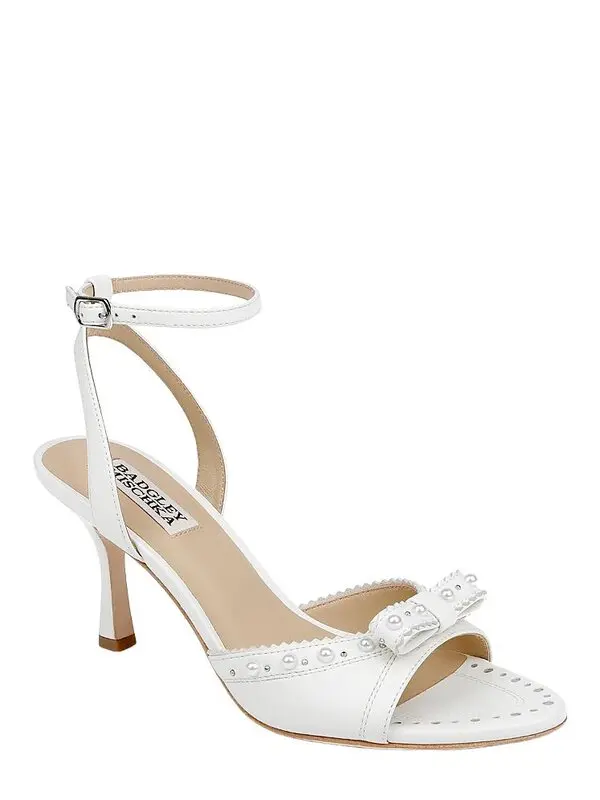 Badgley Mischka Giuliana Sandals - White Leather