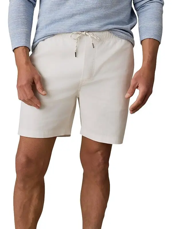 Faherty Brand Essential Drawstring 6.5" Shorts - Boneyard White