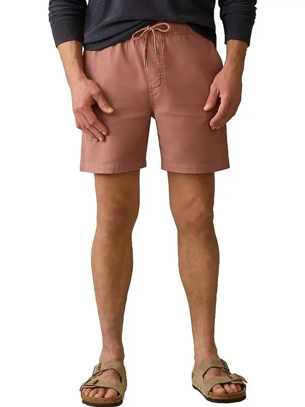 Faherty Brand Essential Drawstring 6.5" Shorts - Cedar Rose