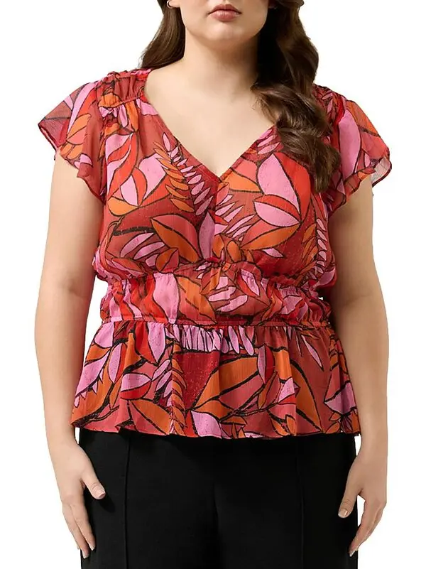 ESTELLE Aster Sheer Top - Print