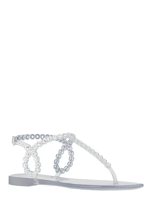 AQUAZZURA Almost Bare Embellished Sandals - Transparent