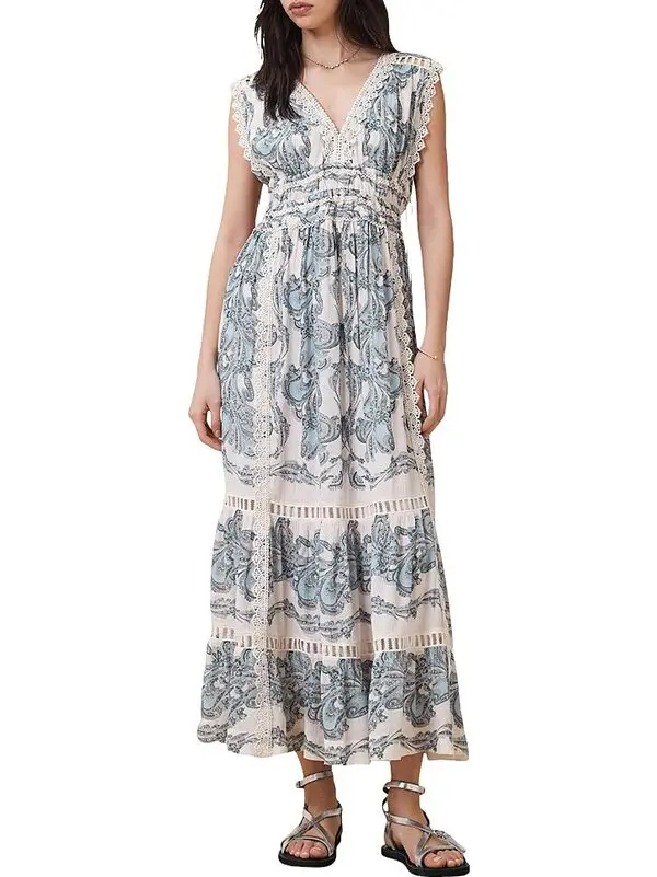 ALLSAINTS Xanthe Maxi Dress - Lita Soft Blue
