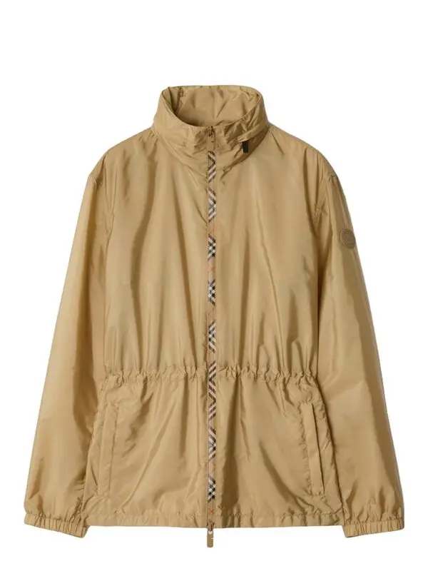 Burberry Checker-tape Nylon Parka - Beige