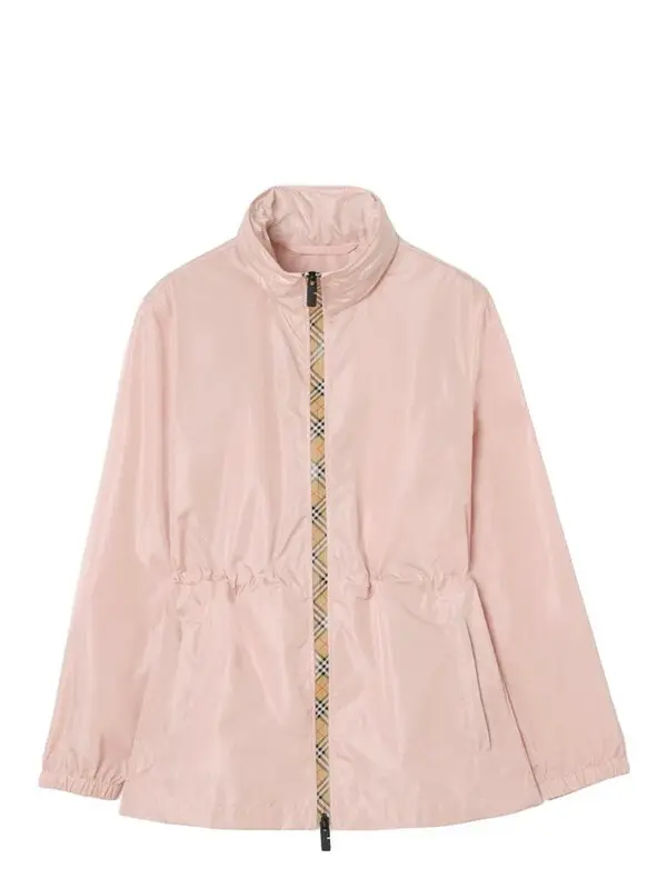 Burberry Checker-tape Nylon Parka - Bouquet Pink