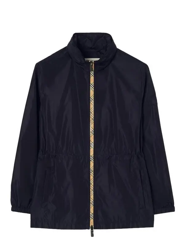 Burberry Checker-tape Nylon Parka - Navy