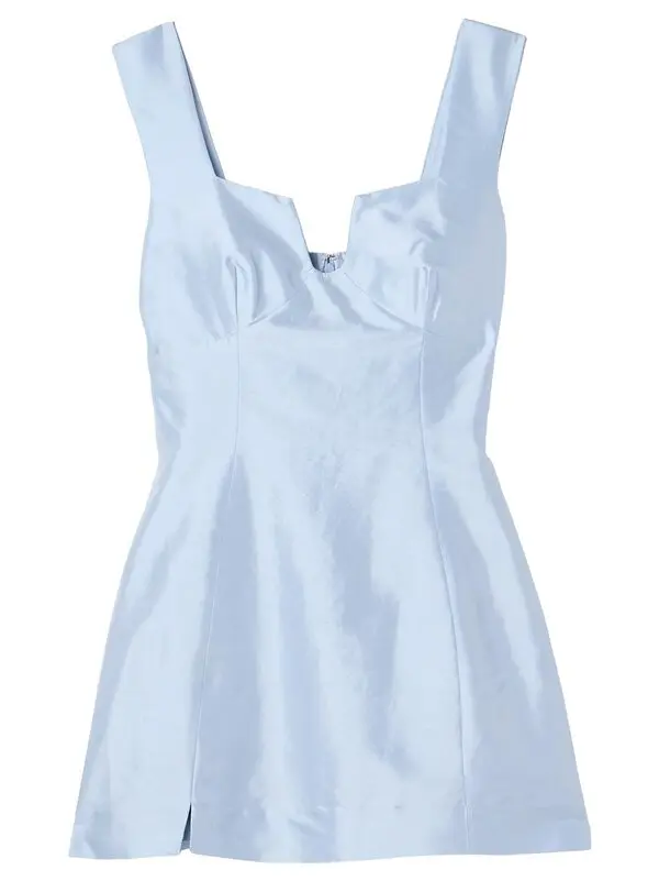 Cult Gaia Mariza Silk-dupioni Mini Dress - Blue