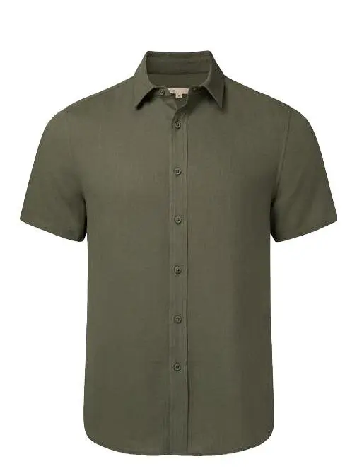 Onia Standard Short Sleeve Linen Shirt - Agave