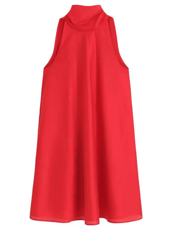 Cos Fluid Halterneck Mini Dress - Red