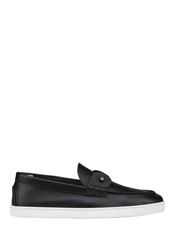 CHRISTIAN LOUBOUTIN Chambeliboat Leather Boat Shoes - Black
