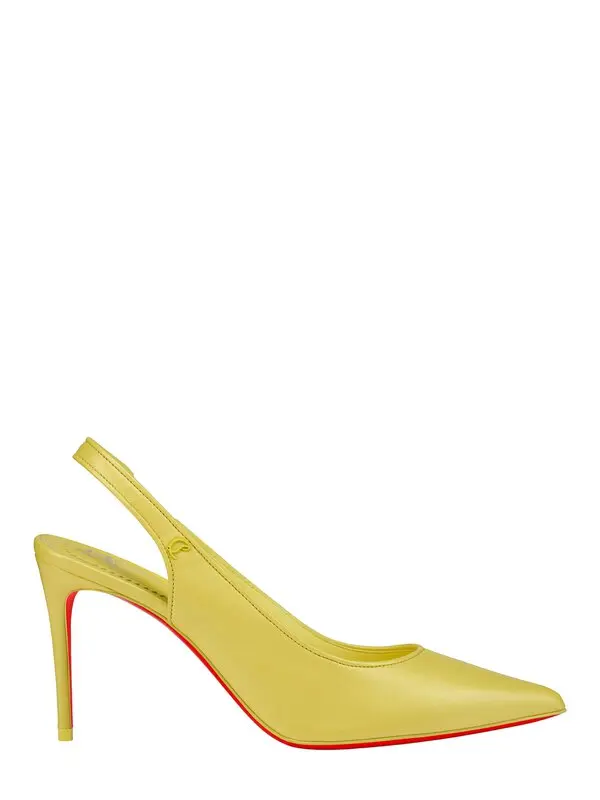 CHRISTIAN LOUBOUTIN Sporty Kate Leather Slingback Pumps - Yellow
