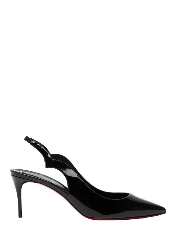 CHRISTIAN LOUBOUTIN Hot Chick 70 Patent Leather Slingback Pumps - Black