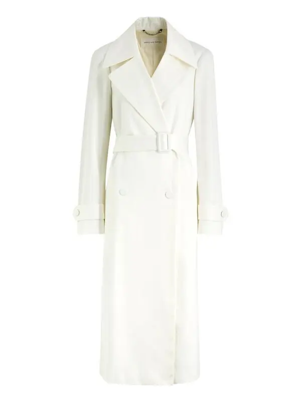 Dries Van Noten Double-breasted Cotton Trench Coat - White