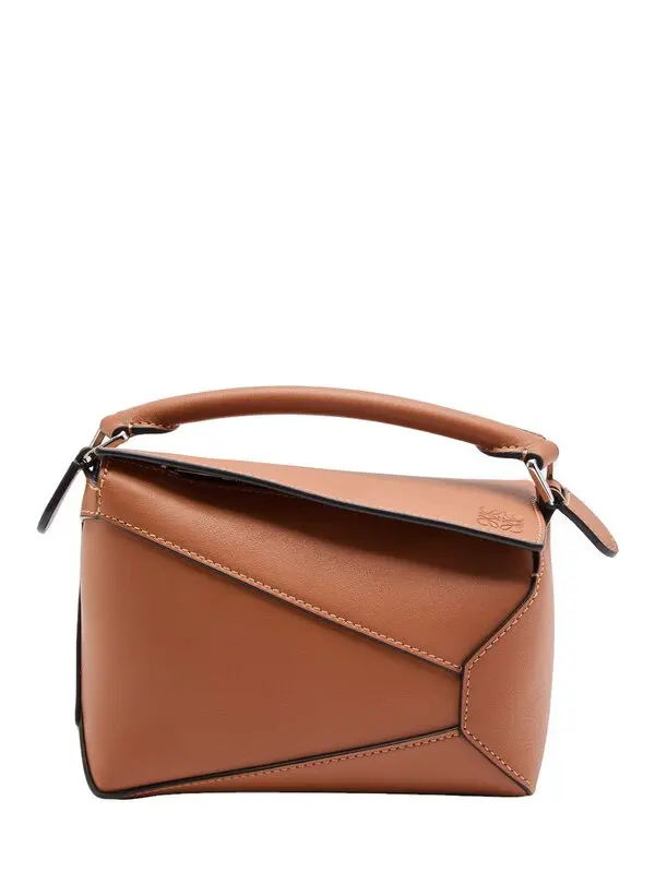 Loewe Puzzle Edge Mini Leather Cross-body Bag - Tan