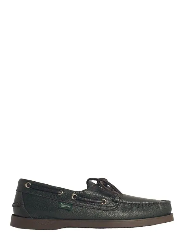 Paraboot Barth Leather Boat Shoes - Green