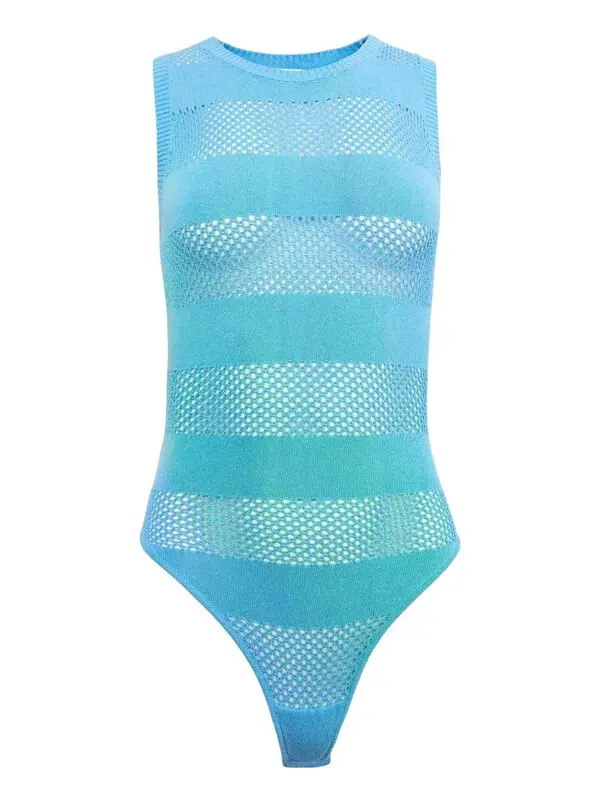 Fleur Du Mal Simone Bodysuit - Blue