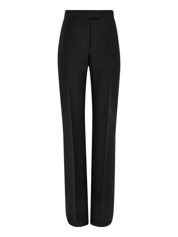 FERRAGAMO Wool Faille Trousers - Black