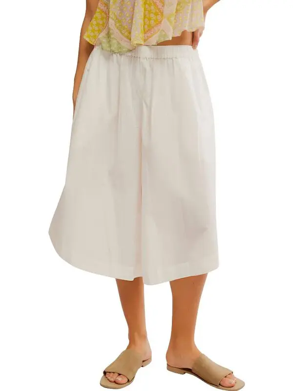 Free People Lucca Cotton Culottes - Ivory