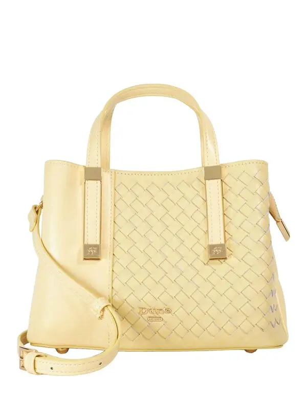 Dune London Faux Leather Top Handle Bag - Lemon Synthetic