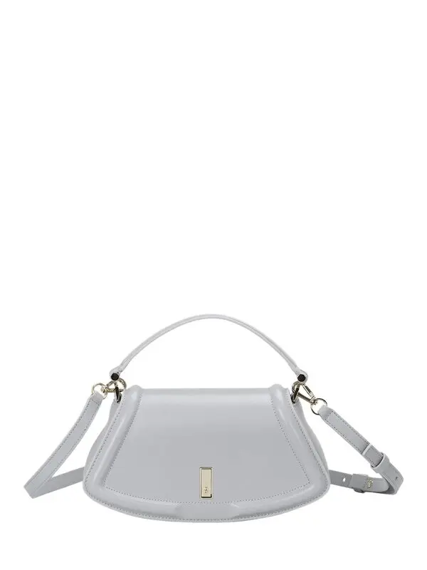 BOSS Medium Ariell Leather Shoulder Bag - Light Grey
