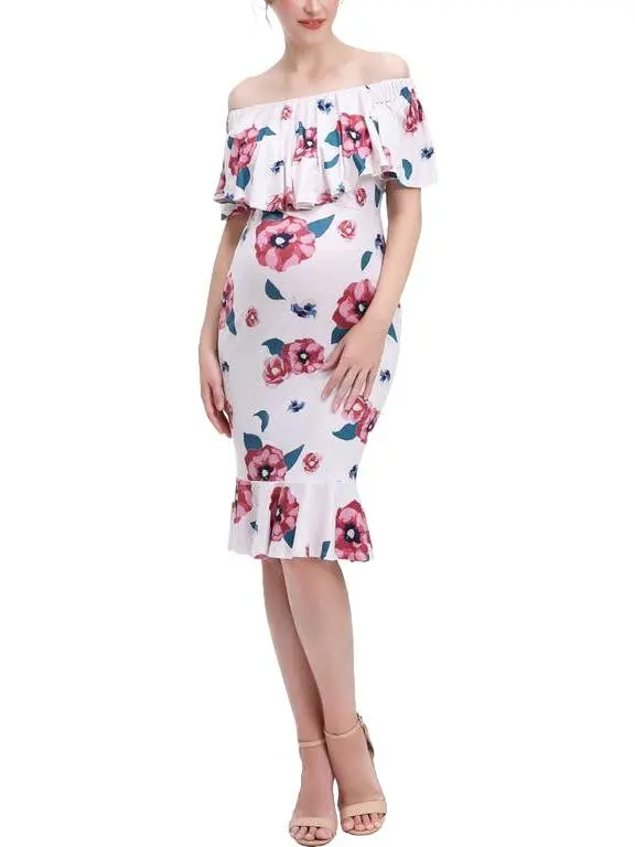KIMI + KAI Kyla Maternity Nursing Mermaid Dress - Multicolored