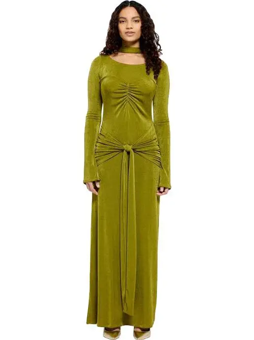 DASKA Lyra Maxi Dress - Olive
