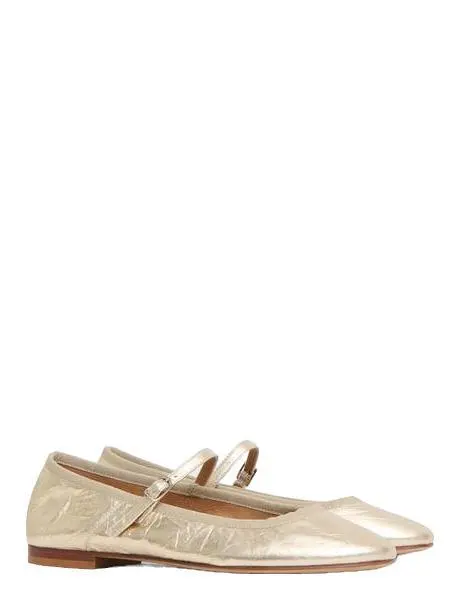 MANSUR GAVRIEL Dance Mary Jane Flat - Crinkle Gold