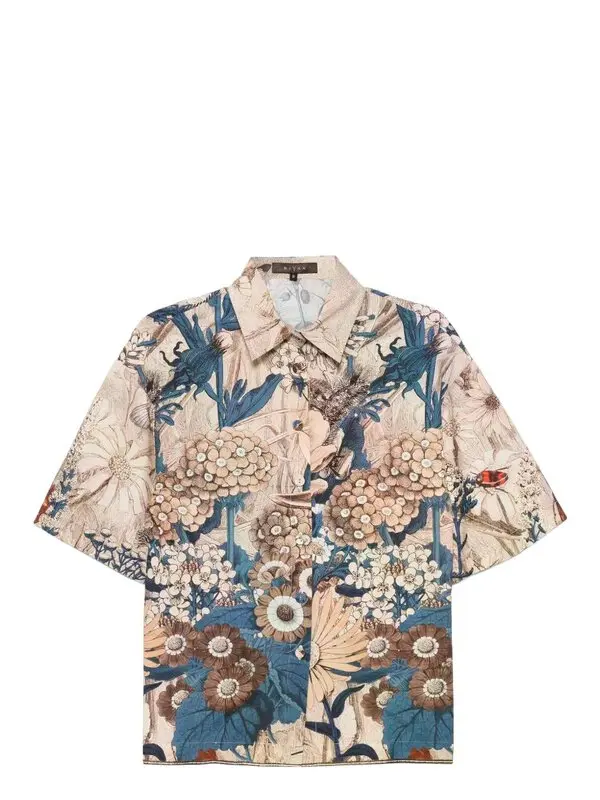 Biyan Printed Short-sleeved Shirt - Neutrals
