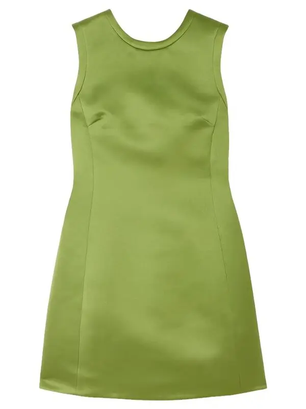 EMILIA WICKSTEAD Emmy Duchesse-satin Mini Dress - Green