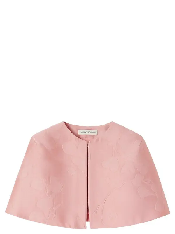 EMILIA WICKSTEAD Domie Cloqué Cape - Pink