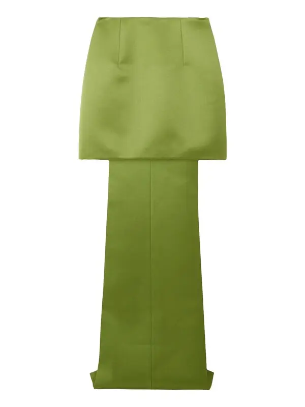 EMILIA WICKSTEAD Harleigh Duchesse-satin Maxi Skirt - Green
