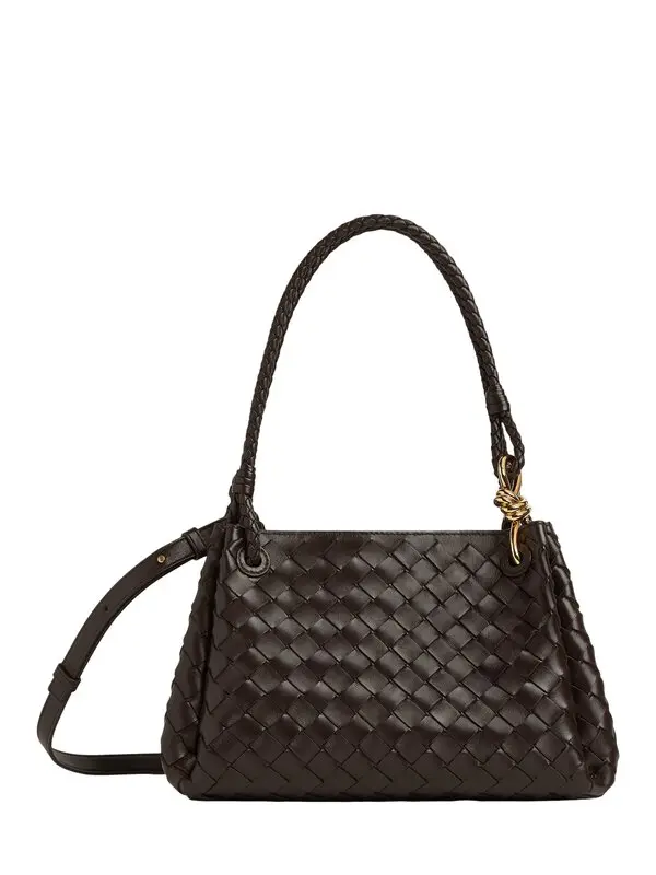 Bottega Veneta Intrecciato Leather Shoulder Bag - Fondant