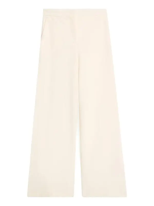 Max Mara Ponte Wide Leg Trousers - White