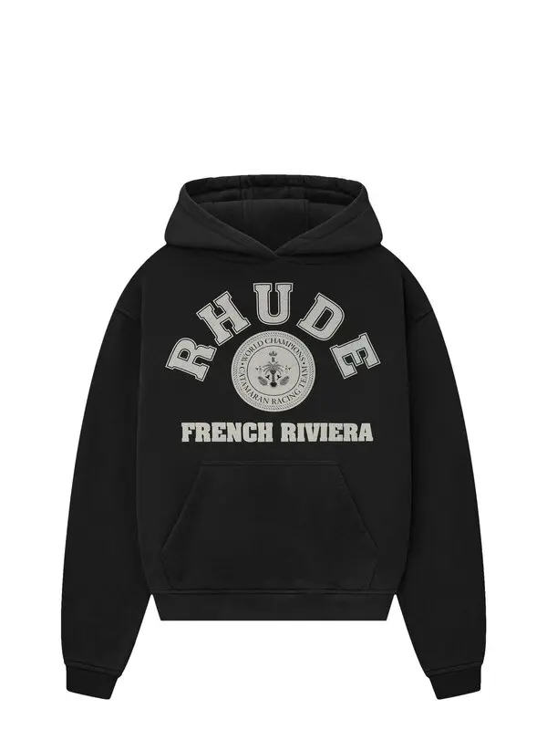 Rhude French Riviera Hooded Sweatshirt - Black
