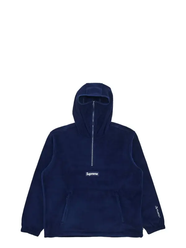 Supreme Polartec Facemask Half Zip Hooded Sweatshirt - Blue