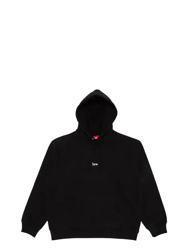 Supreme Micro Logo Hooded Sweatshirt - Black