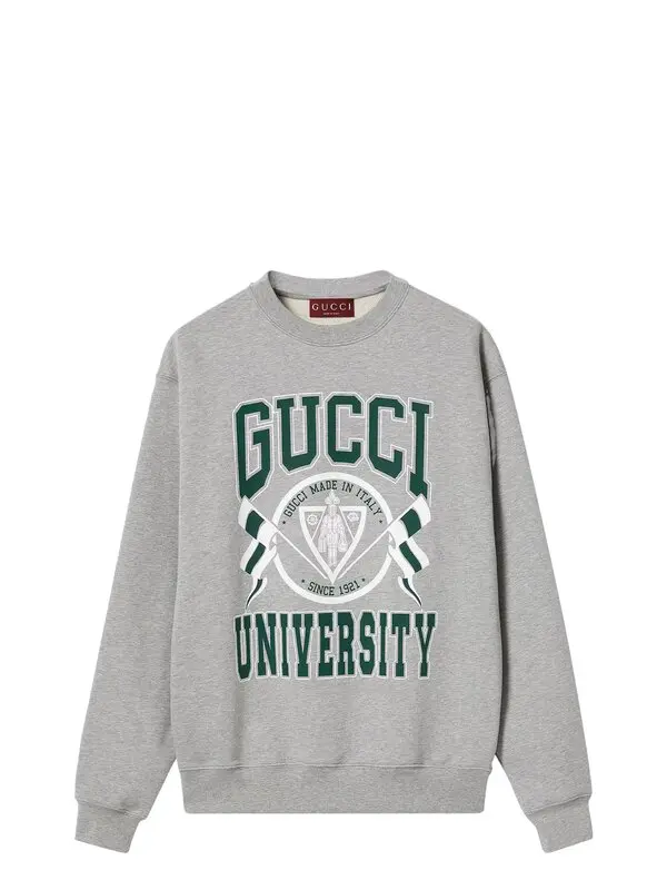 Gucci Printed Jersey Sweatshirt - Grey