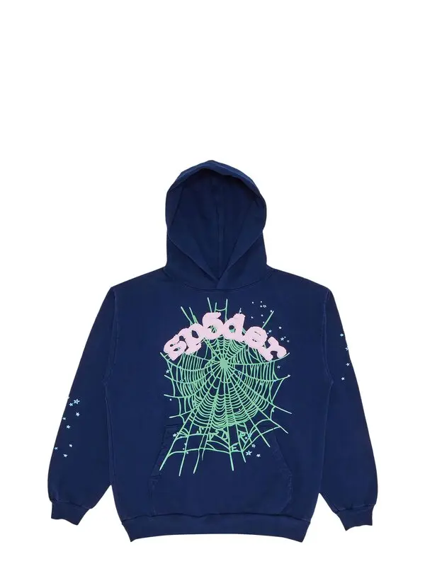 SP5DER Og Web Hooded Sweatshirt - Blue