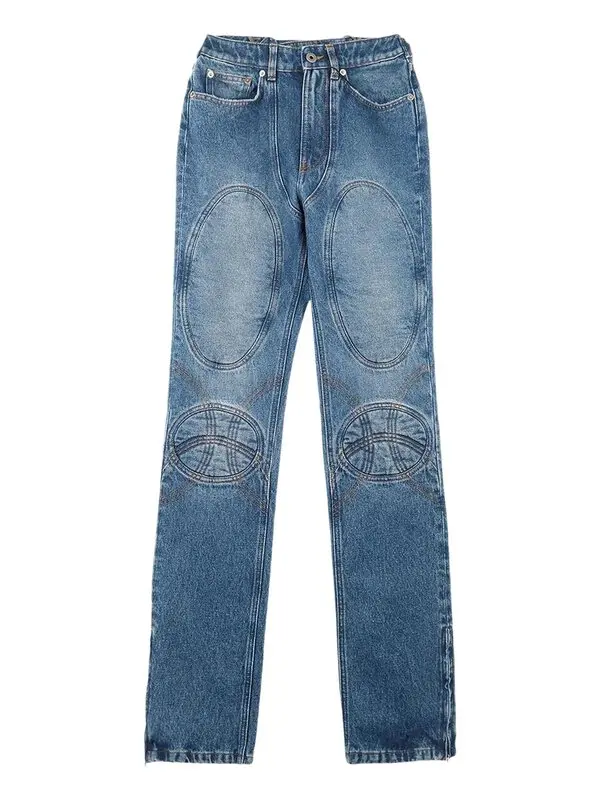 Jean Paul Gaultier Lace-up Denim Jeans - Blue