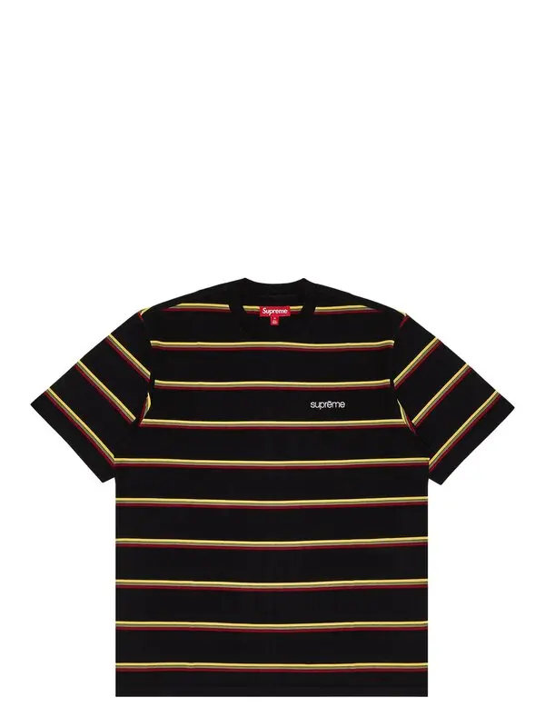 Supreme Stripe Short-sleeve Top - Black