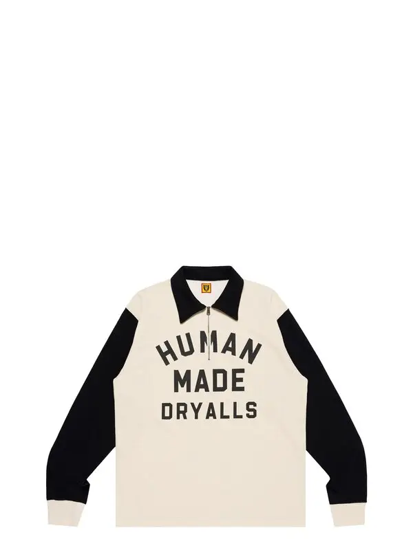 HUMAN MADE Zip-up Long-sleeve T-shirt - Black