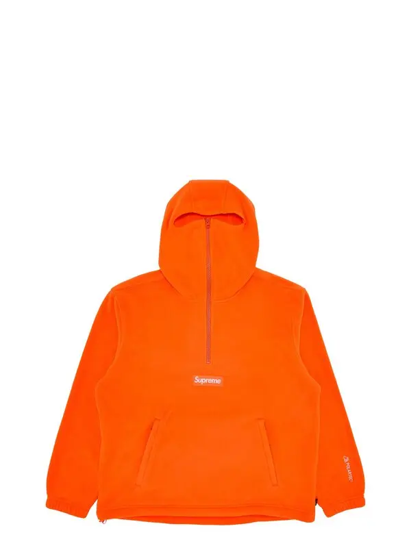 Supreme Polartec Facemask Half Zip Hooded Sweatshirt - Orange