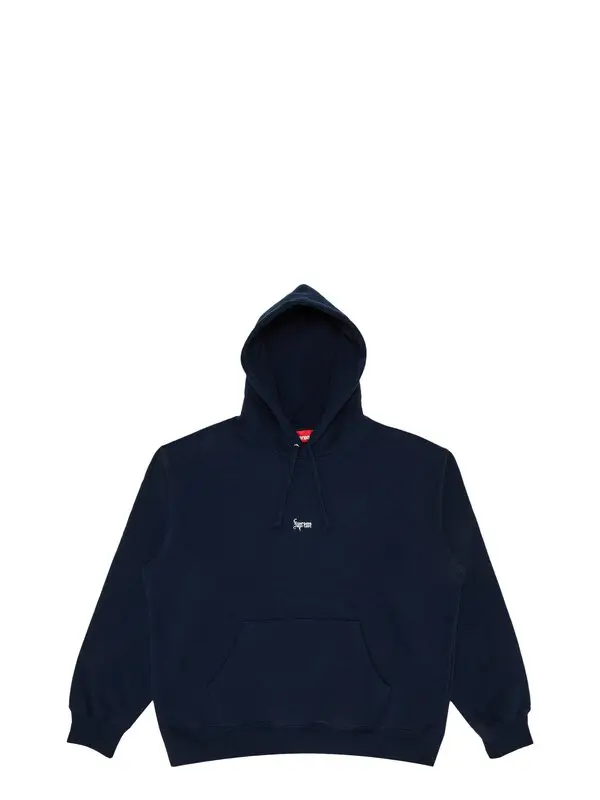 Supreme Micro Logo Hooded Sweatshirt - Blue