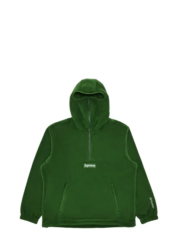 Supreme Polartec Facemask Half Zip Hooded Sweatshirt - Green
